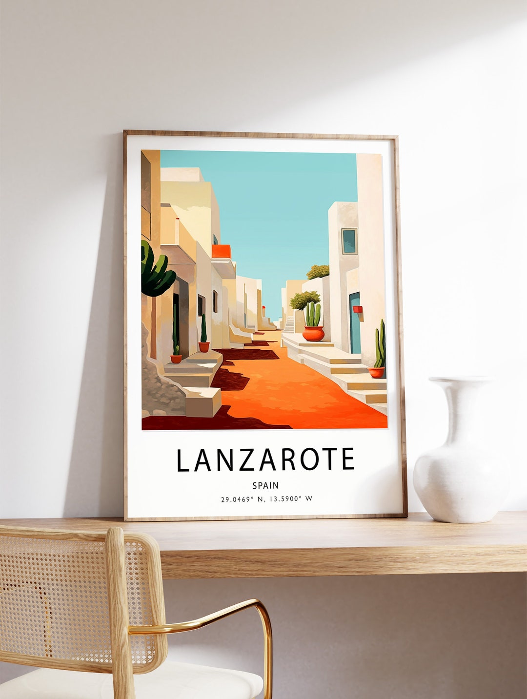 Lanzarote Travel Print, Spanish Travel Poster, Lanzarote Spain Nature ...