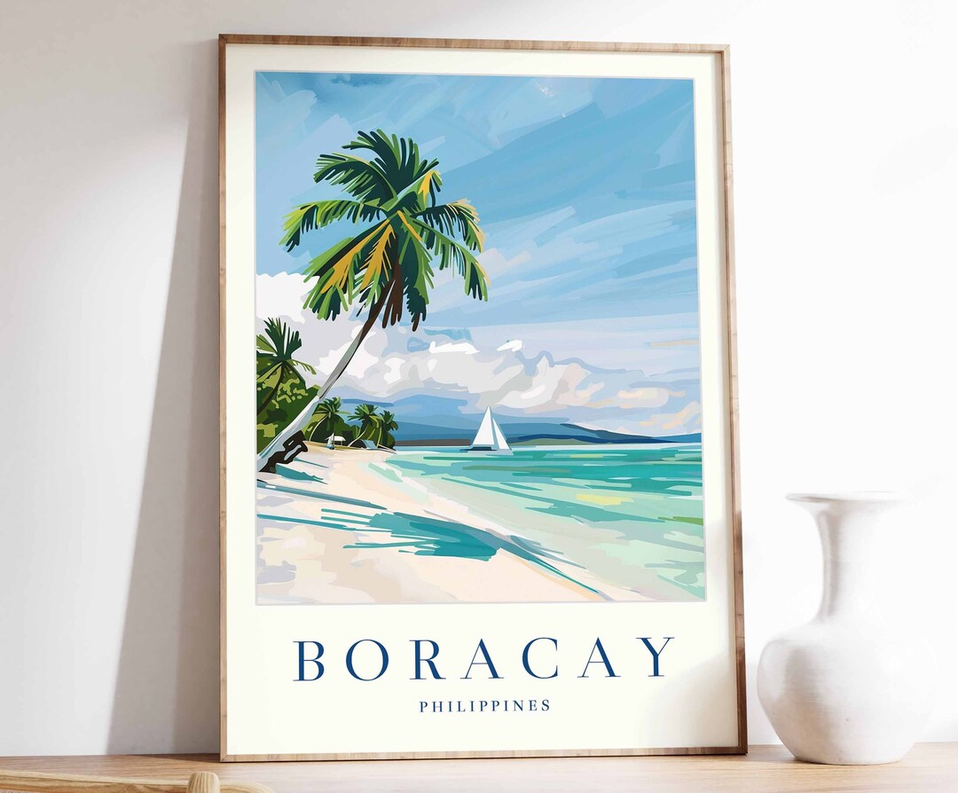 Boracay Poster, Boracay Travel Print, Philippines Wall Art, Filipino ...