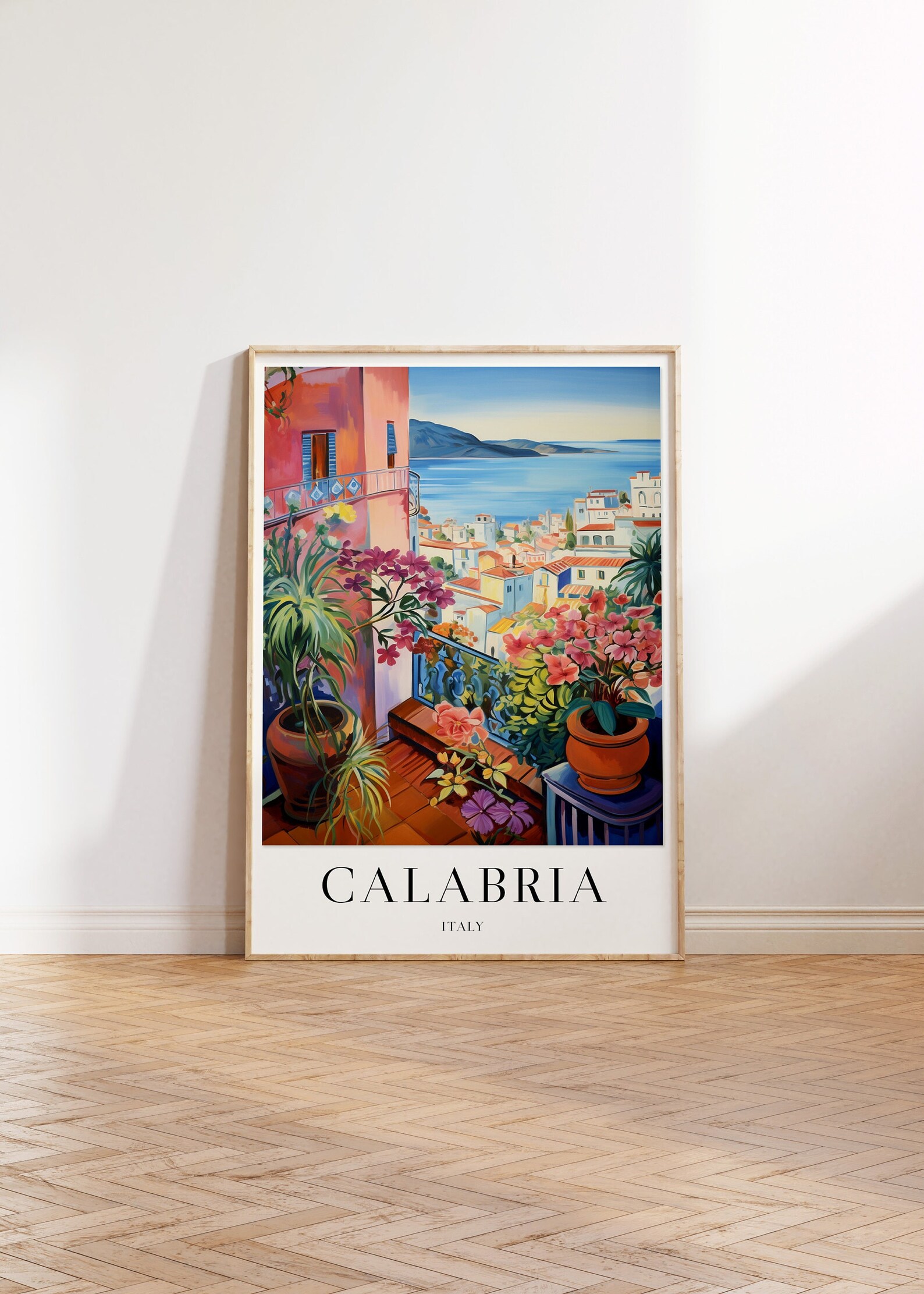 Calabria Travel Poster: Colourful Italian Coastal Art Print - Etsy