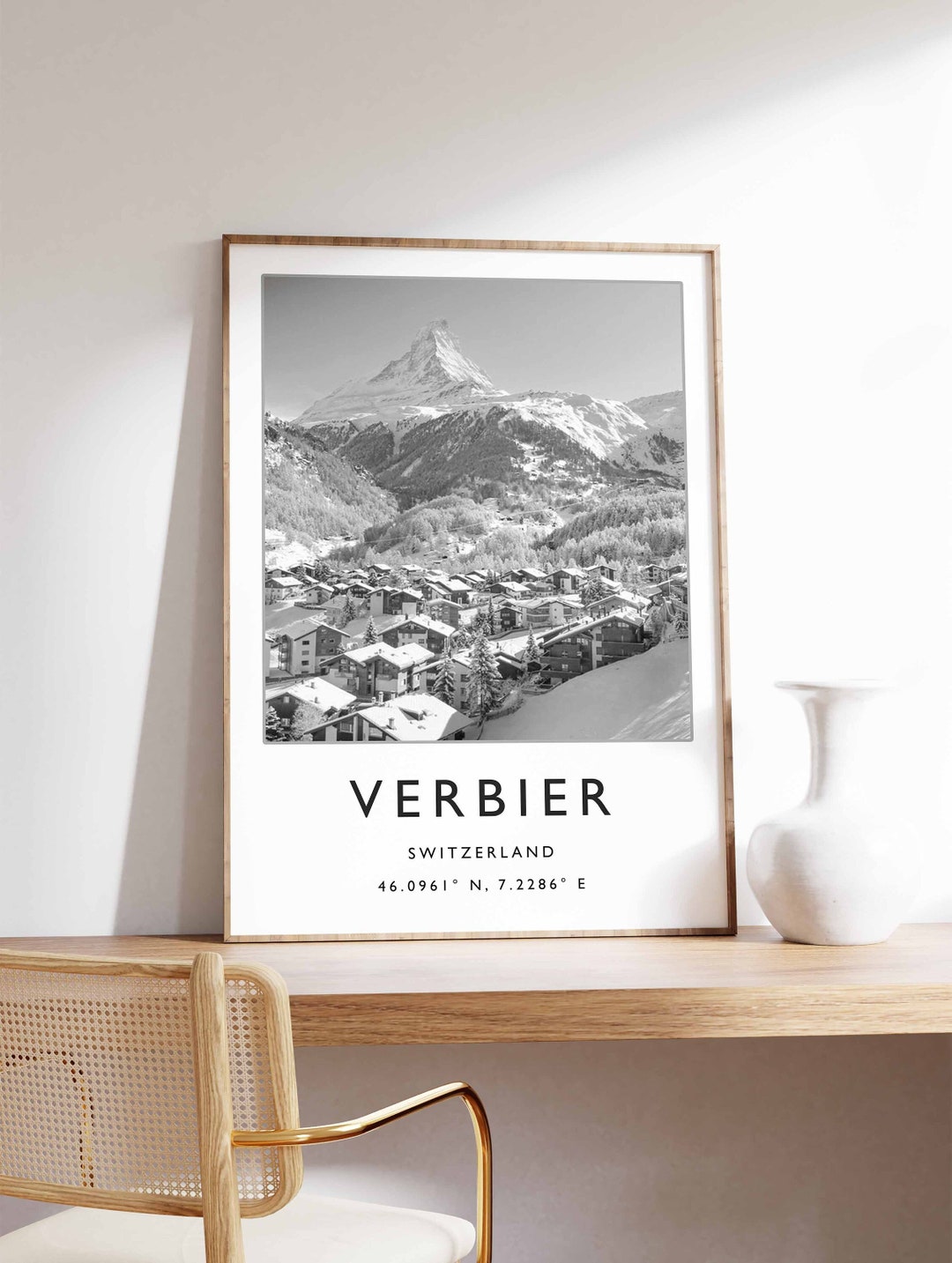 Verbier Poster, Verbier Ski Print, Switzerland Skiing Poster, Verbier ...