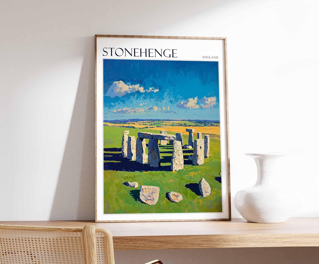 Stonehenge Poster, England Travel Print, British Decor, United Kingdom ...
