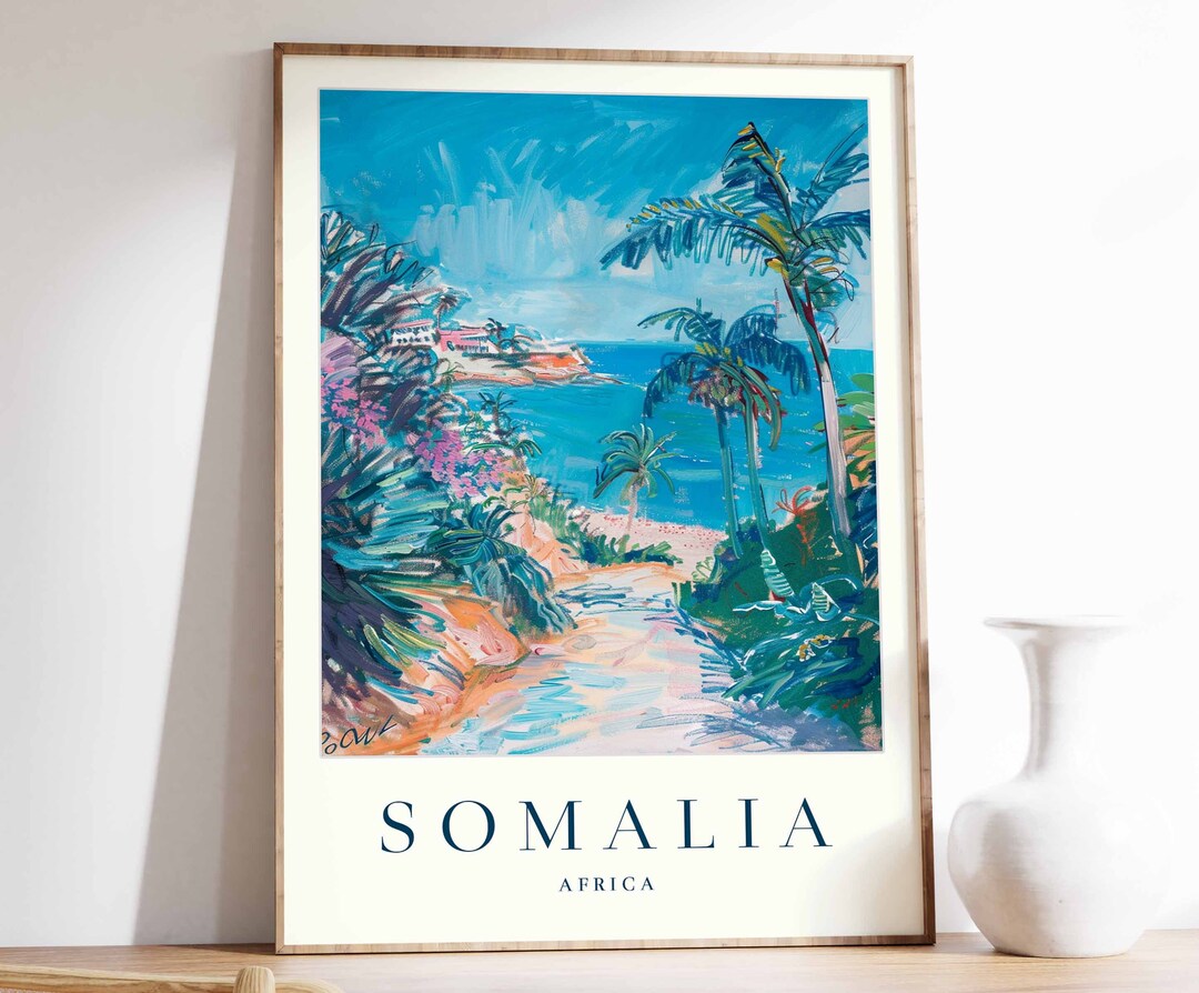 Somalia Poster, Somalia Travel Print, Africa Wall Art, African Travel ...