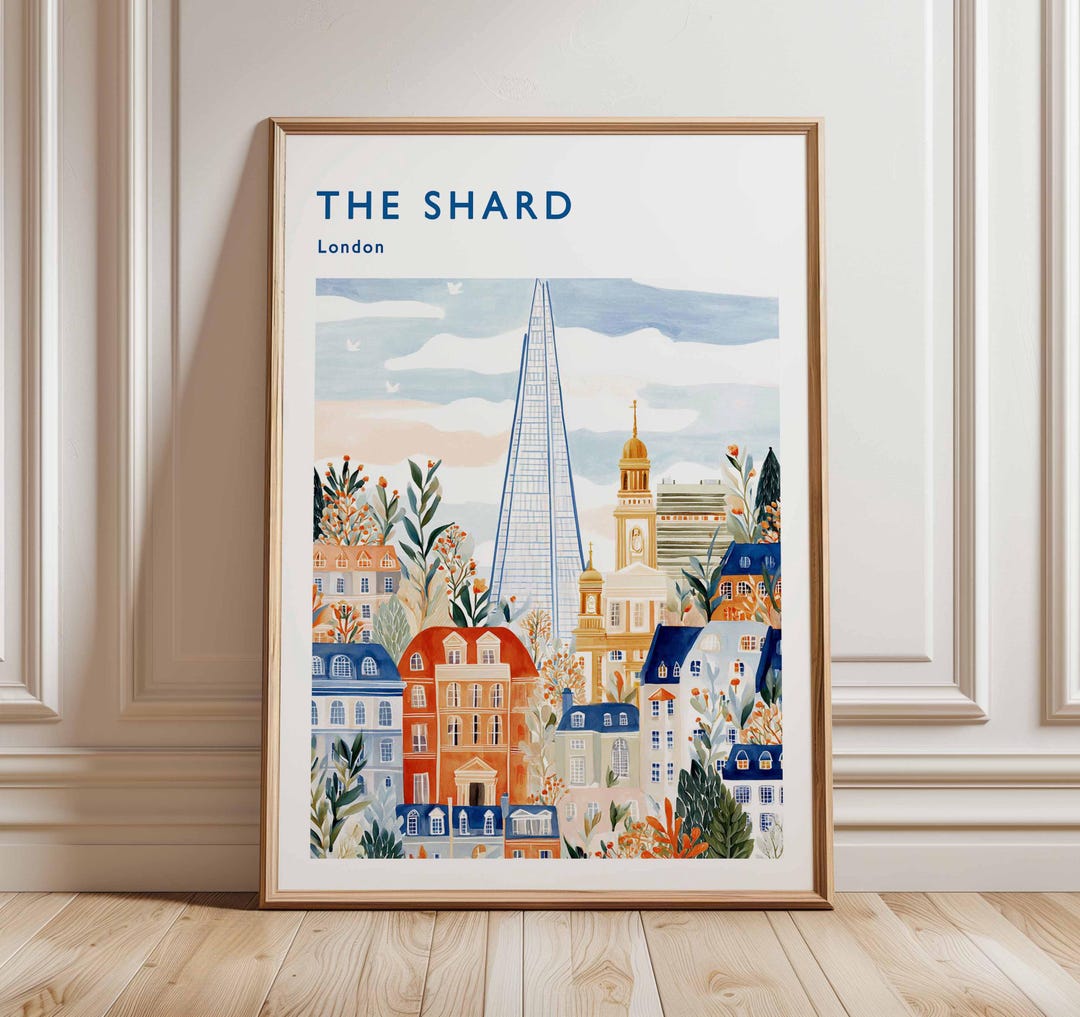 The Shard London Poster: Modern British Architecture Print - Etsy