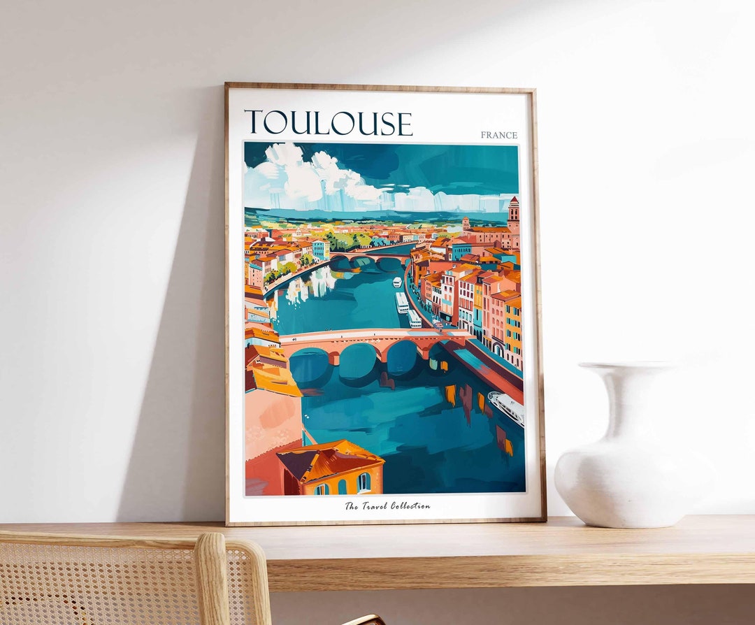 Toulouse Poster, France Travel Print, French Decor, Europe Travel ...