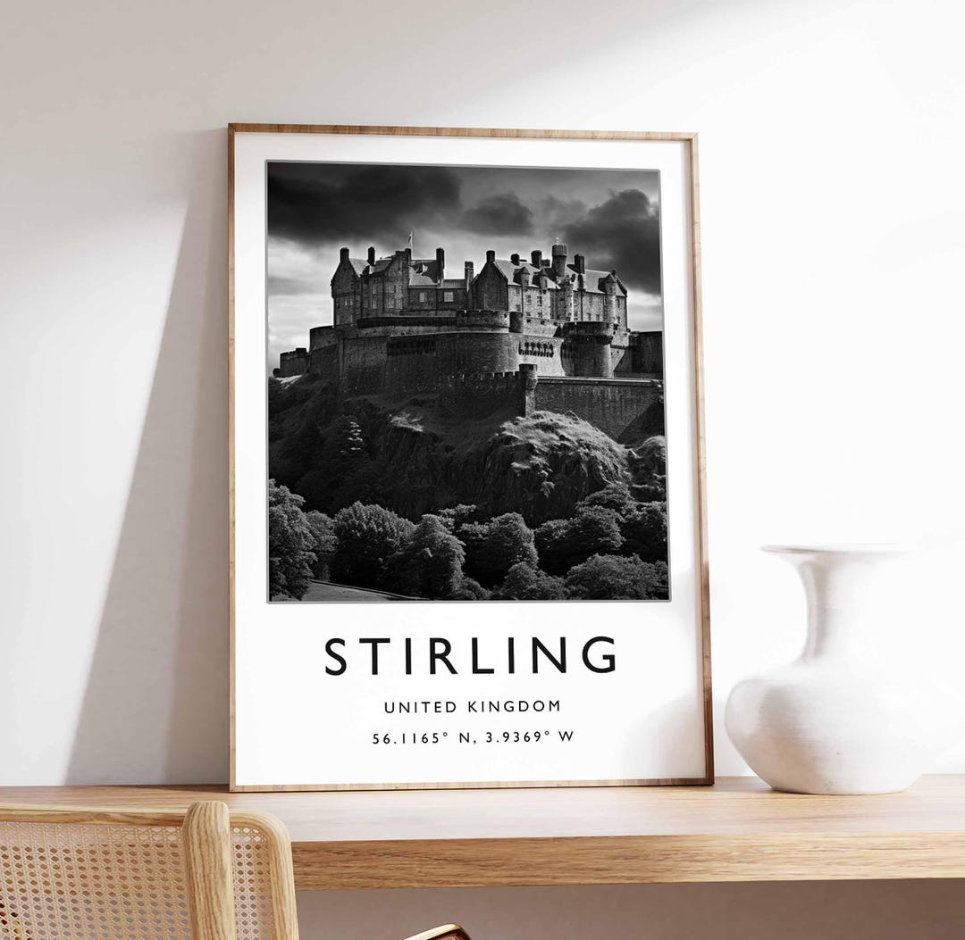 Stirling Poster, UK Poster, Stirling Wall Art, Stirling Print, Stirling ...