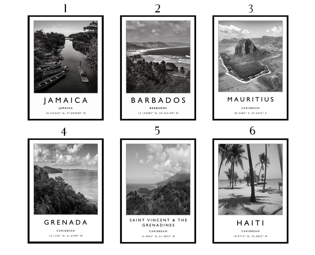 Caribbean Poster Sets, Caribbean Poster Selection, Travel Poster ...
