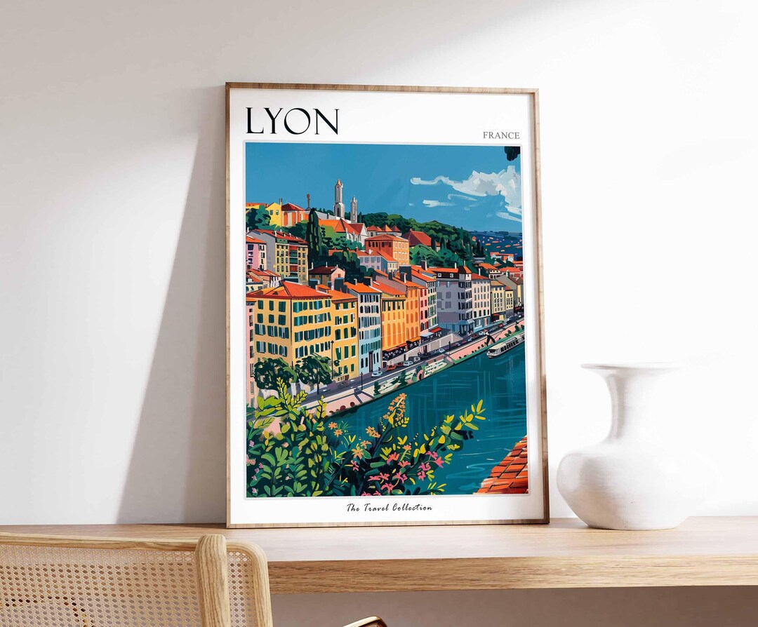 Lyon Poster, France Travel Print, French Decor, Europe Travel Poster ...