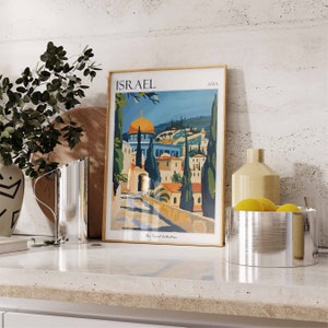 Israel Travel Poster, Israel Travel Print, Jewish Decor, Jewish Travel ...