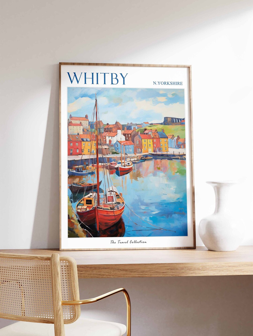 Whitby Poster, Whitby Travel Print, North Yorkshire Travel Poster ...