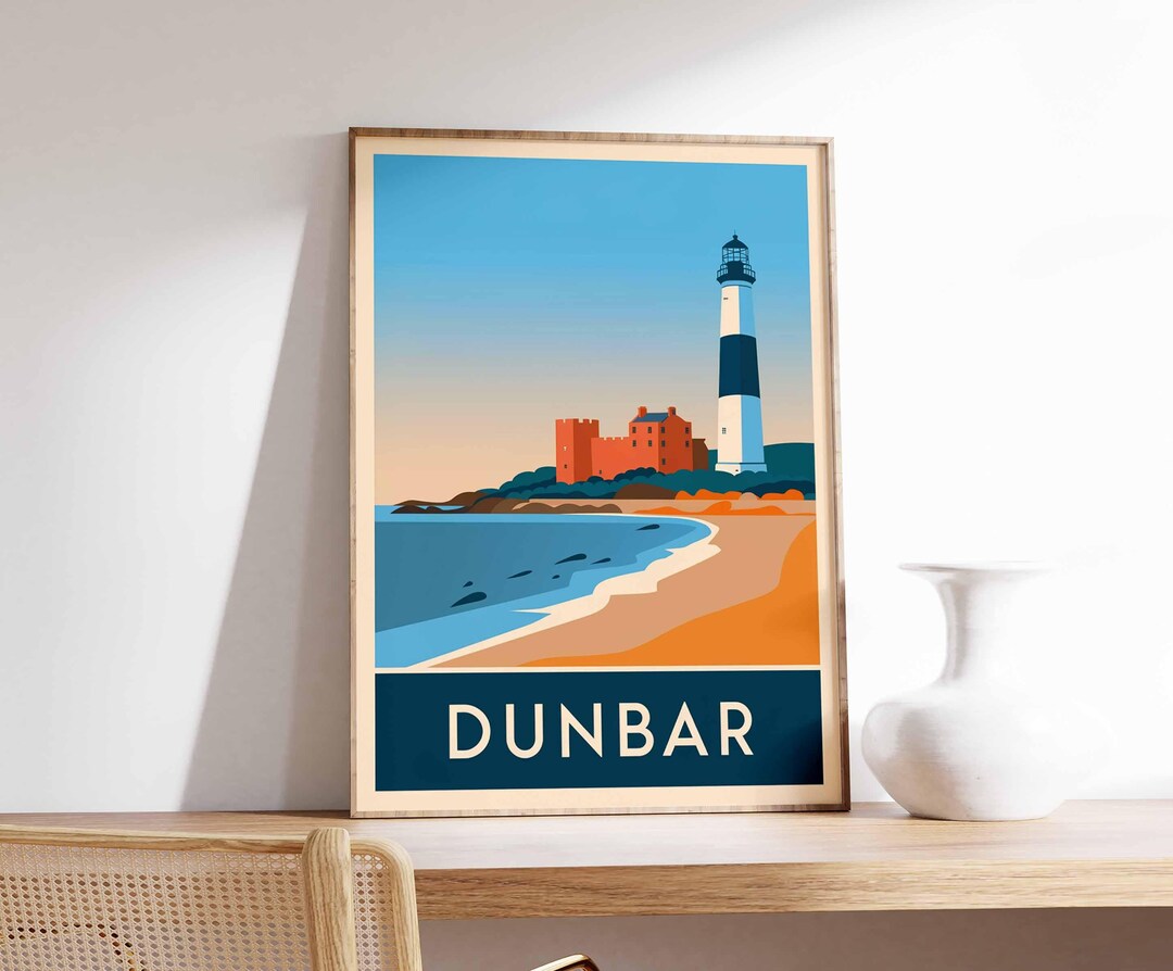 Dunbar Print, Coastal Travel Poster, Scotland Travel Print, Coastal ...