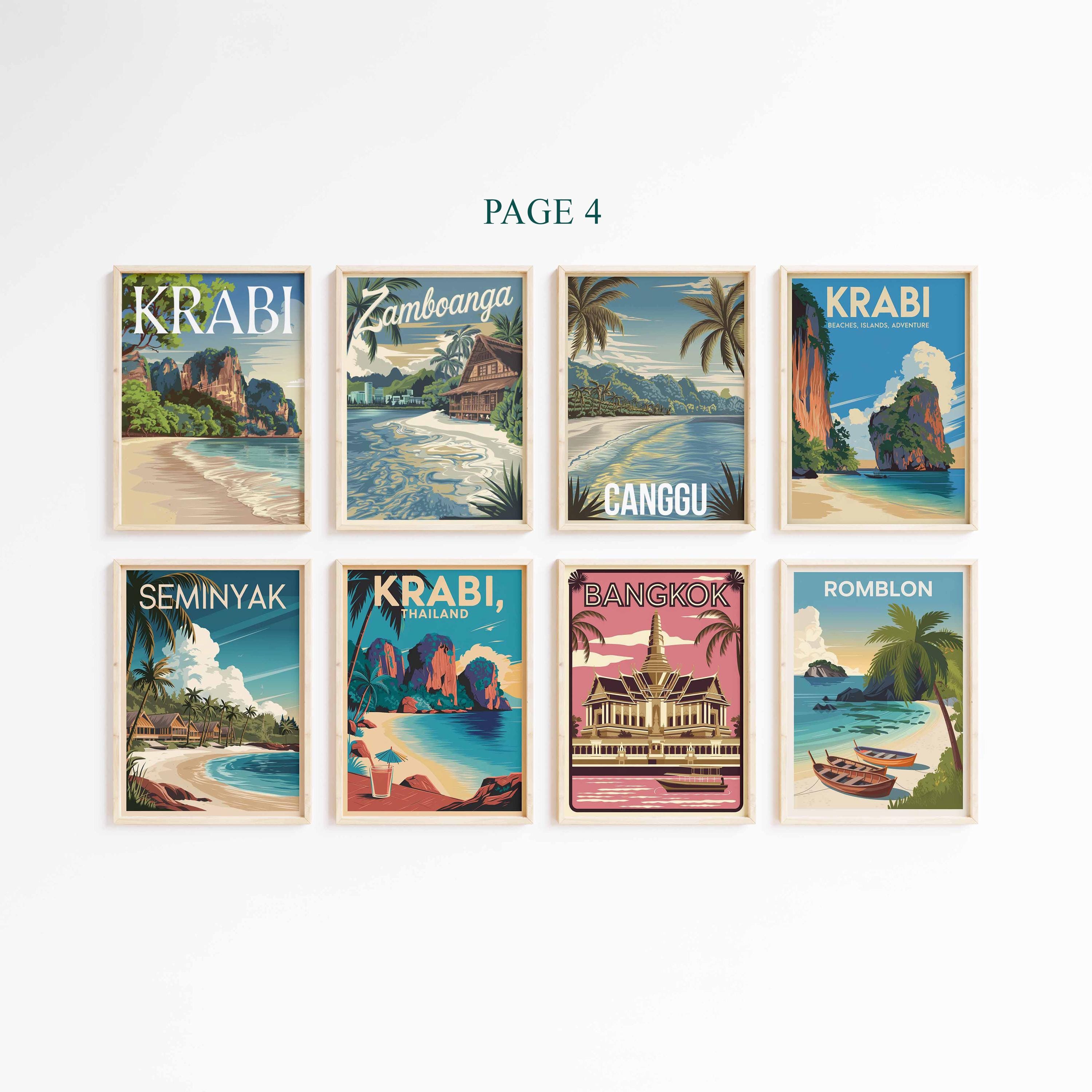 Southeast Asia Travel Poster Set: Retro Asian Art Prints - Etsy