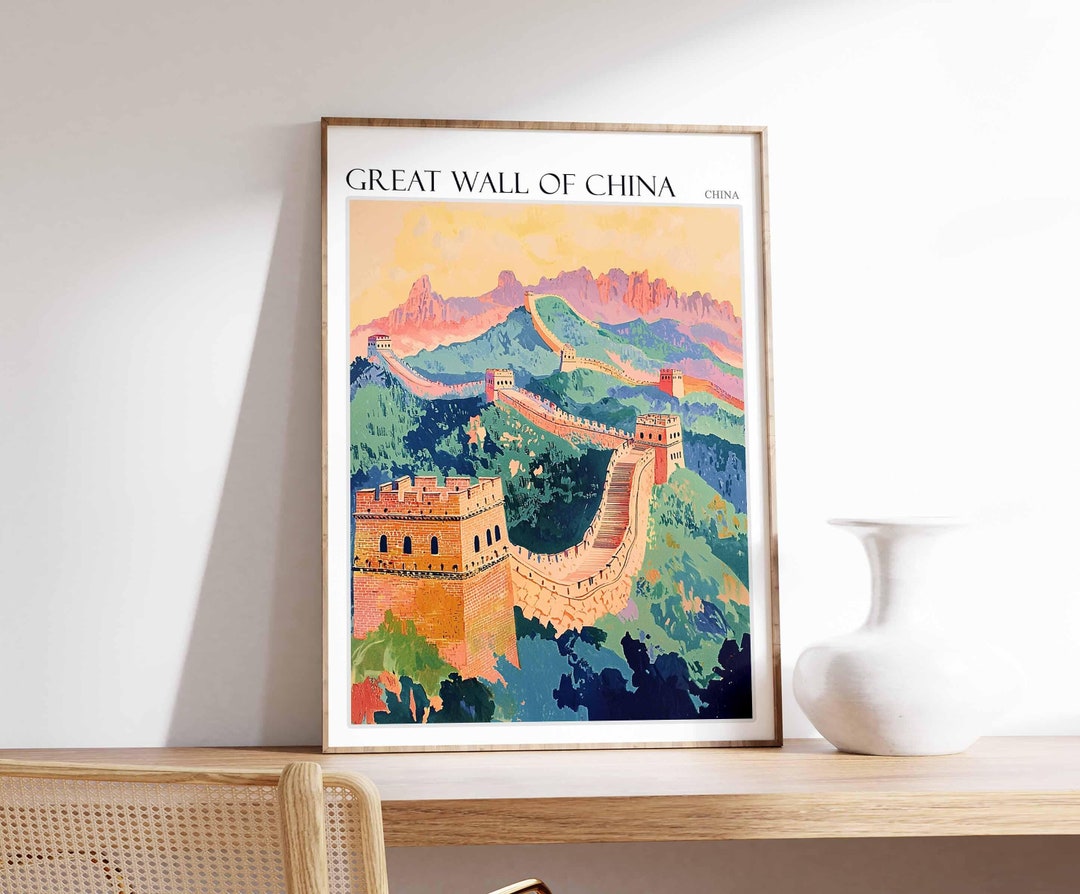 Great Wall of China Poster, Great Wall of China Travel Print, Chinese ...