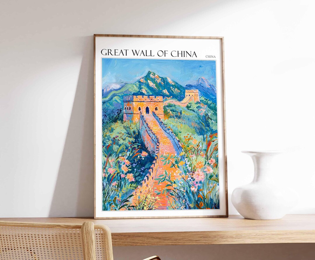 Great Wall of China Poster, Great Wall of China Travel Print, Chinese ...