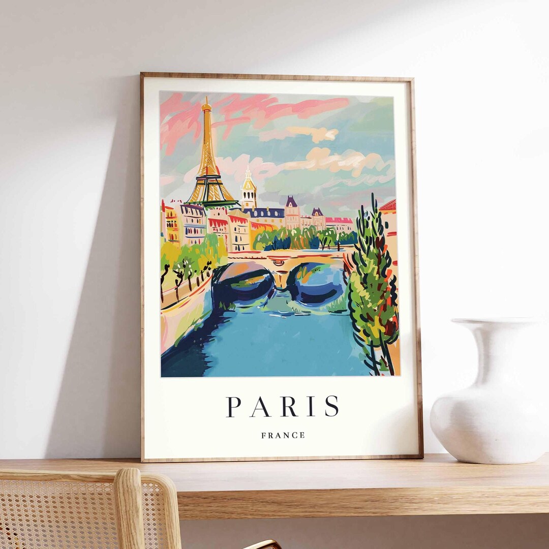 Paris Poster, France Print, Paris Wall Art, Paris Map Decor, Minimalist ...