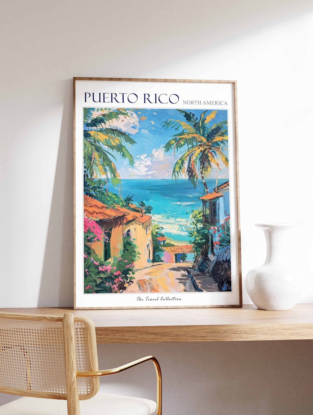 Puerto Rico Travel Poster: Tropical Caribbean Wall Art - Etsy