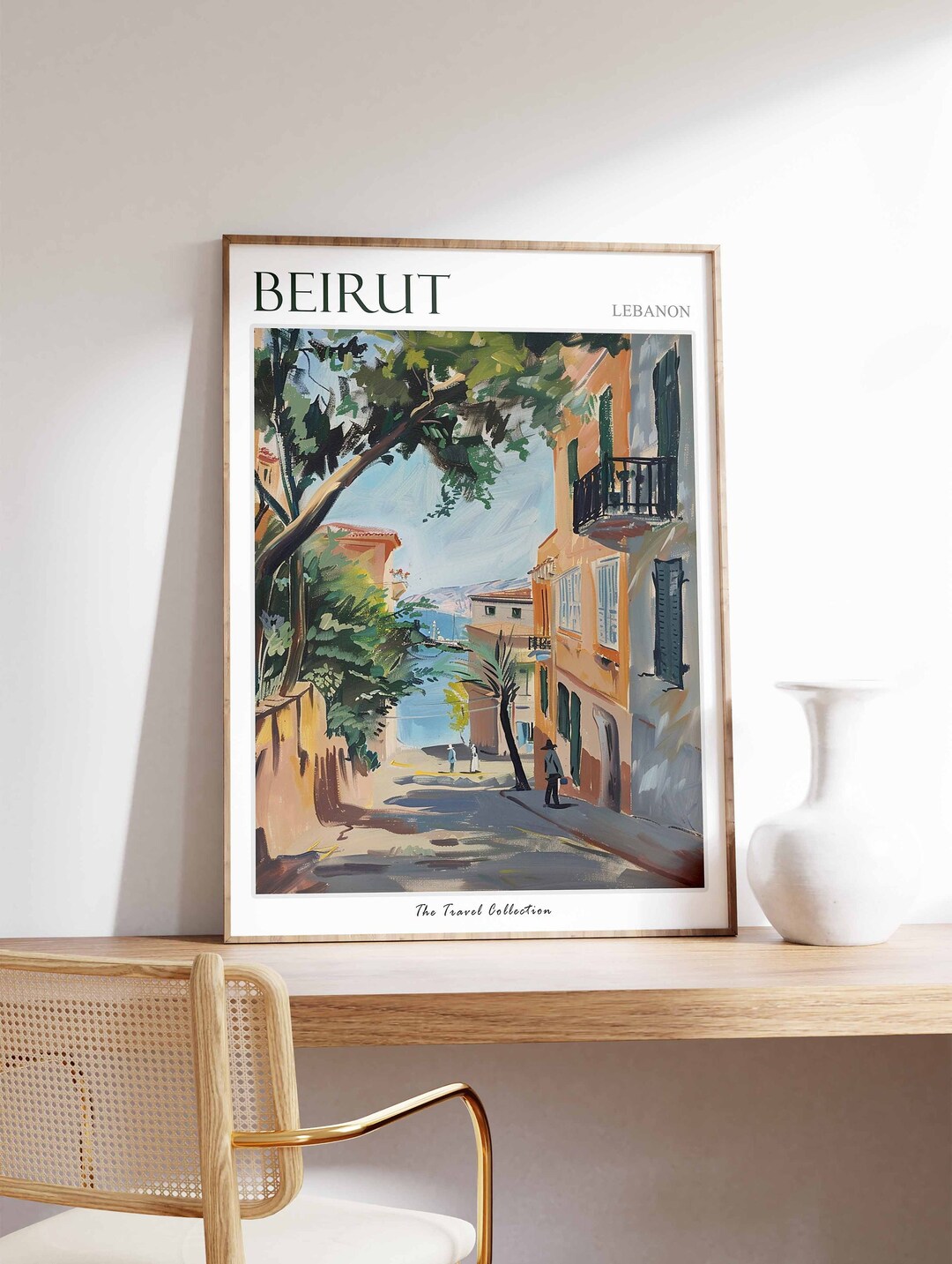 Beirut Poster, Beirut Travel Print, Tropical Decor, City Wall Art ...