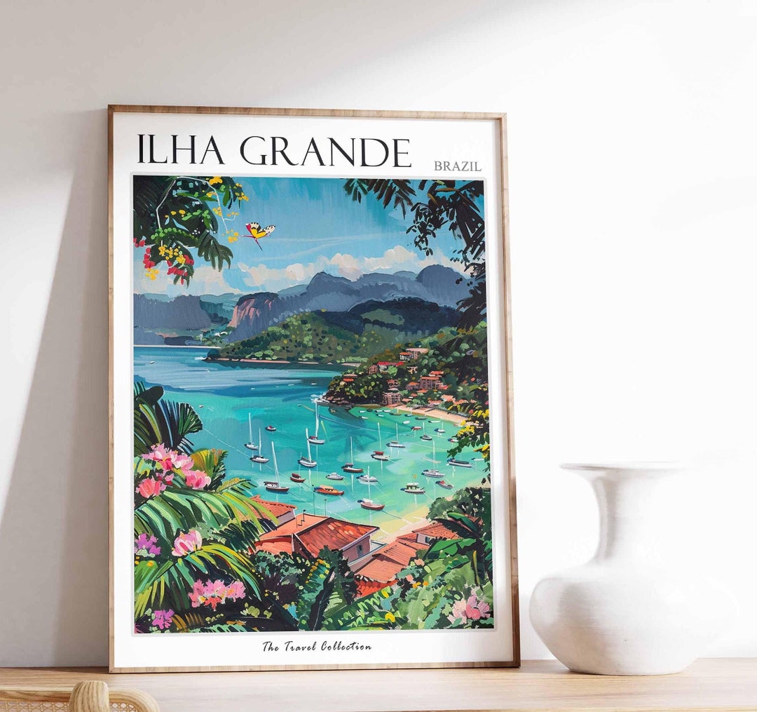 Ilha Grande Poster, Brazil Travel Print, Brazilian Decor, South America ...