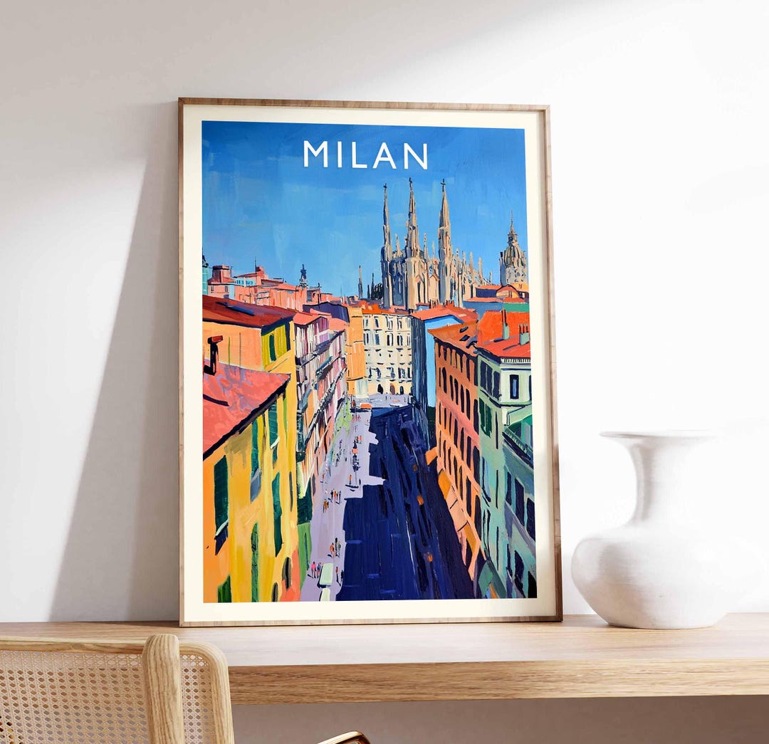 Milan Poster, Milan Italy Print, City Wall Art, Milan Decor, Milan ...