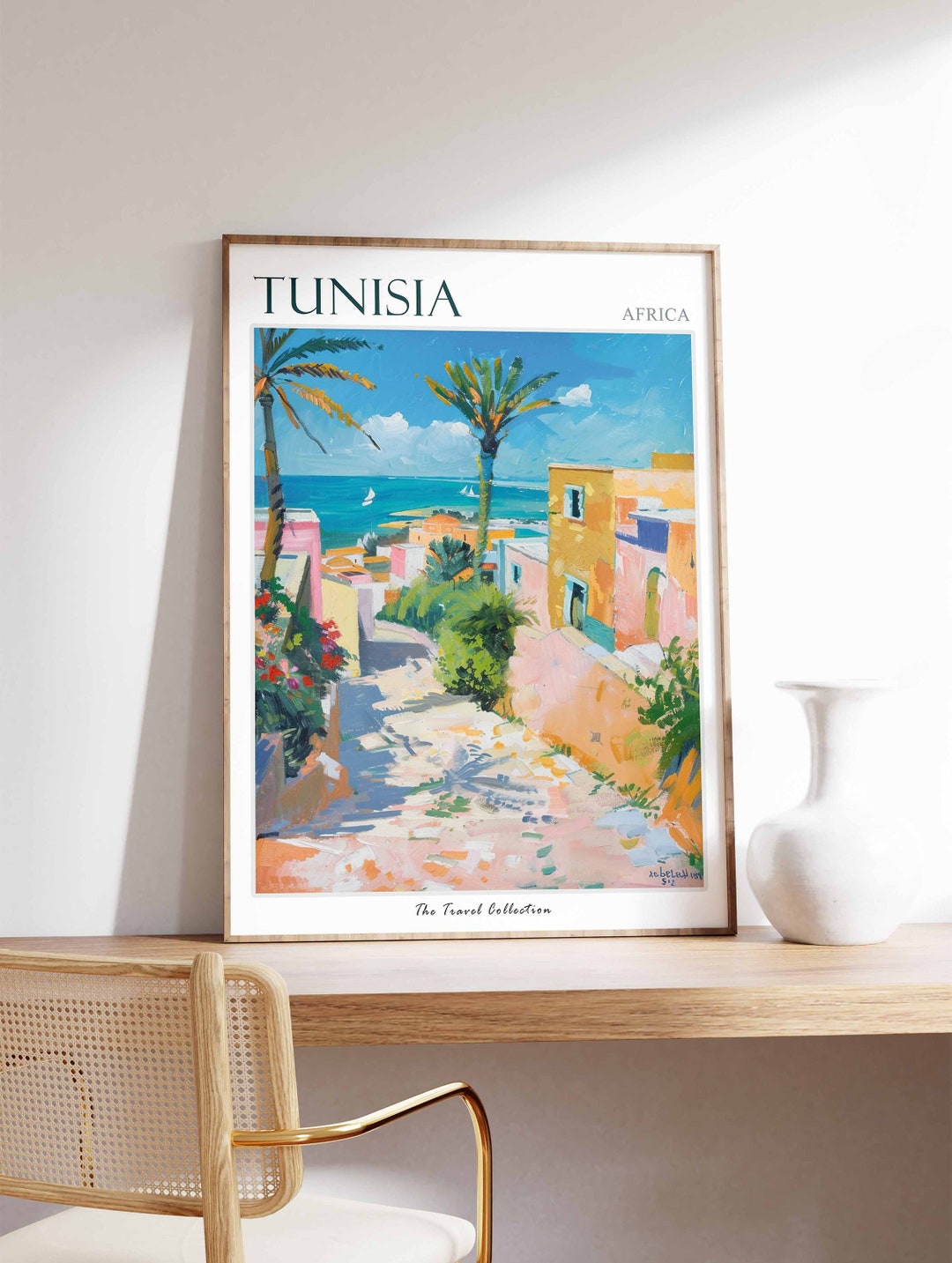 Tunisia Poster, Tunisia Travel Print, Tunisian Decor, Tropical Decor ...