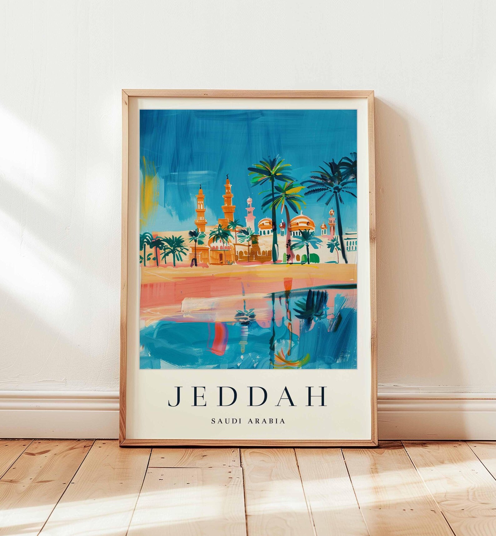 Jeddah Saudi Arabia Travel Poster: Red Sea Islamic Art Print - Etsy