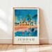 Jeddah Saudi Arabia Travel Poster: Red Sea Islamic Art Print - Etsy