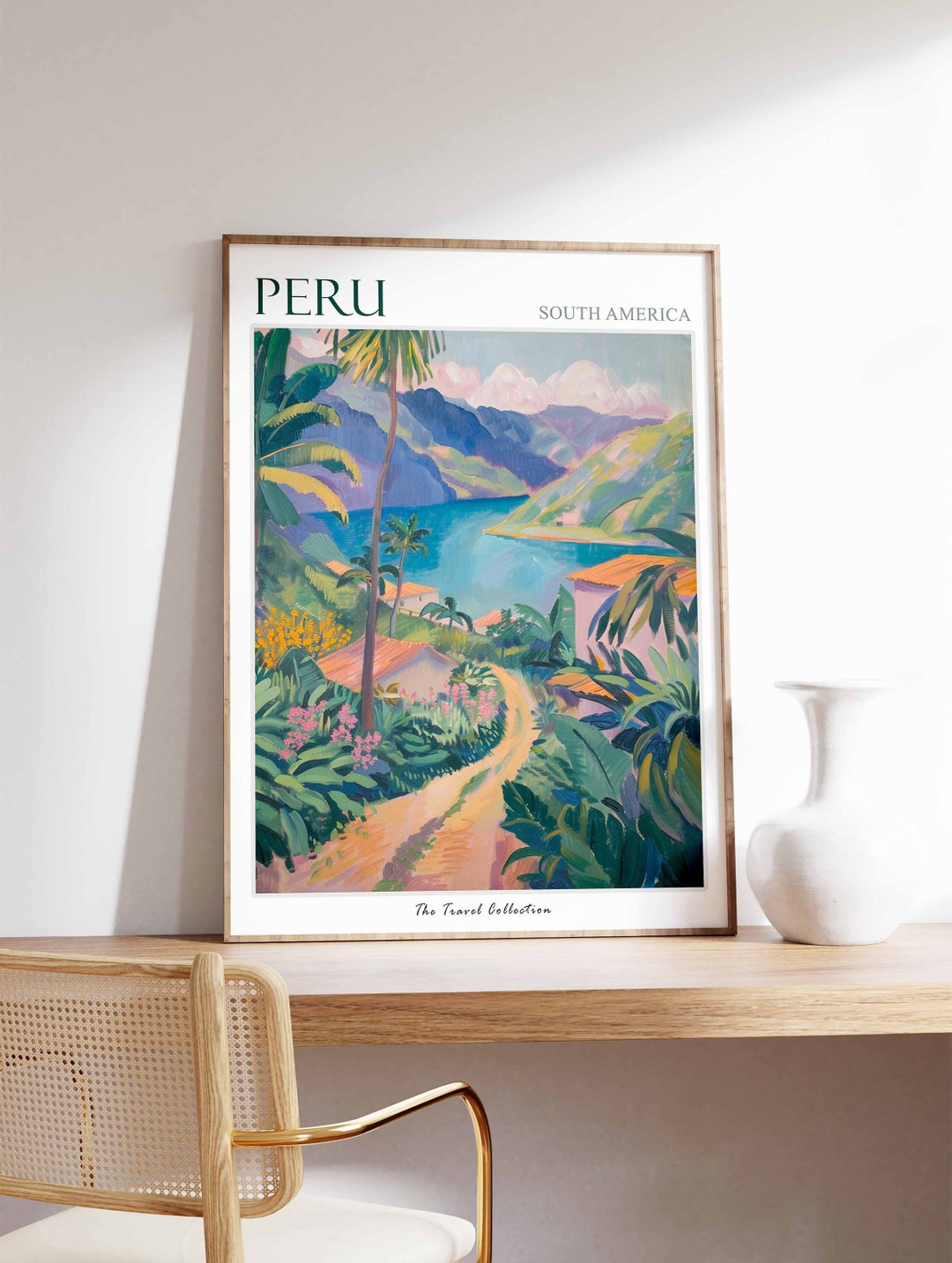 Peru Travel Poster, Peru Travel Print, Tropical Decor, Botanical Wall ...