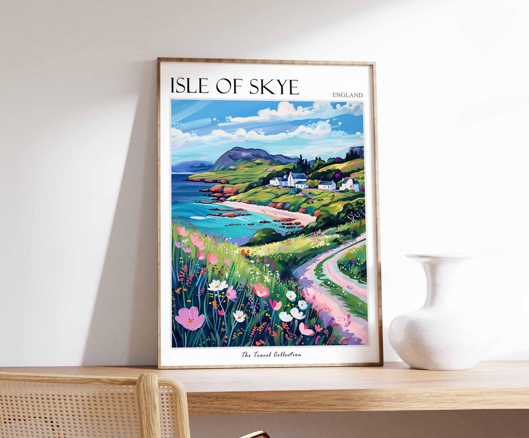Isle of Skye Poster, England Travel Print, Isle of Skye Travel Art ...