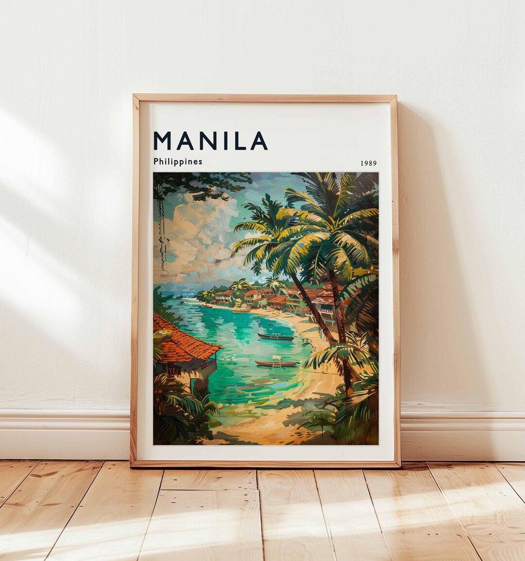 Manila Philippines Travel Poster: Southeast Asia Cityscape Art - Etsy