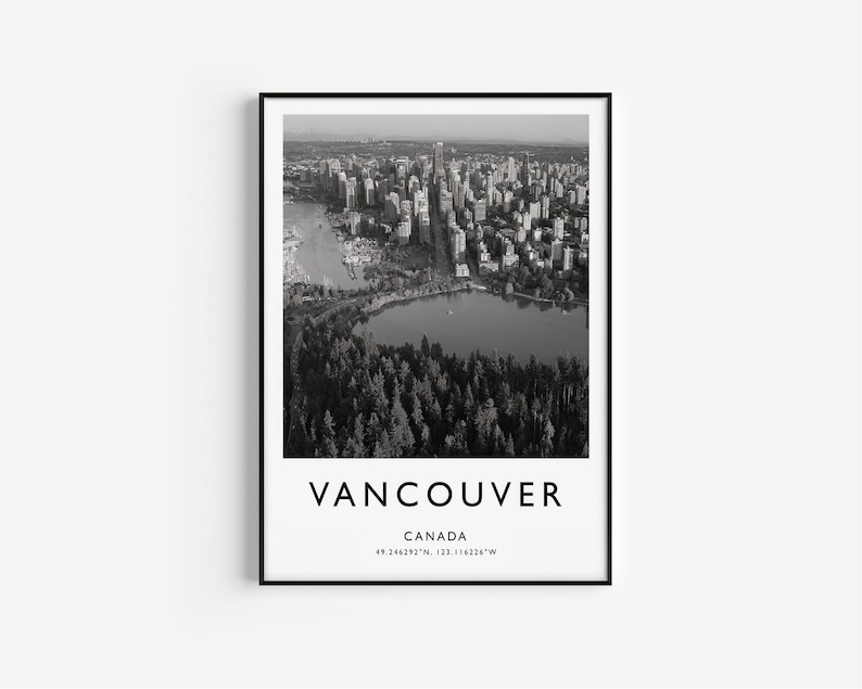 Vancouver Travel Print Vancouver Travel Poster Canada Travel - Etsy