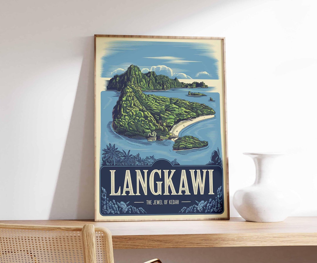 Langkawi Print, Southeast Asia Poster, Malaysia Travel Poster, Travel ...