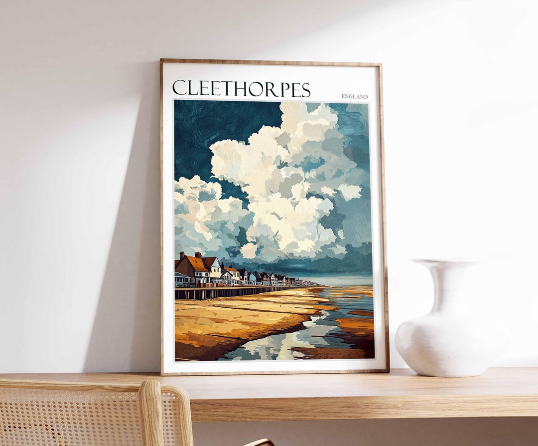 Cleethorpes Poster, UK Travel Print, Coastal Poster, British Decor ...
