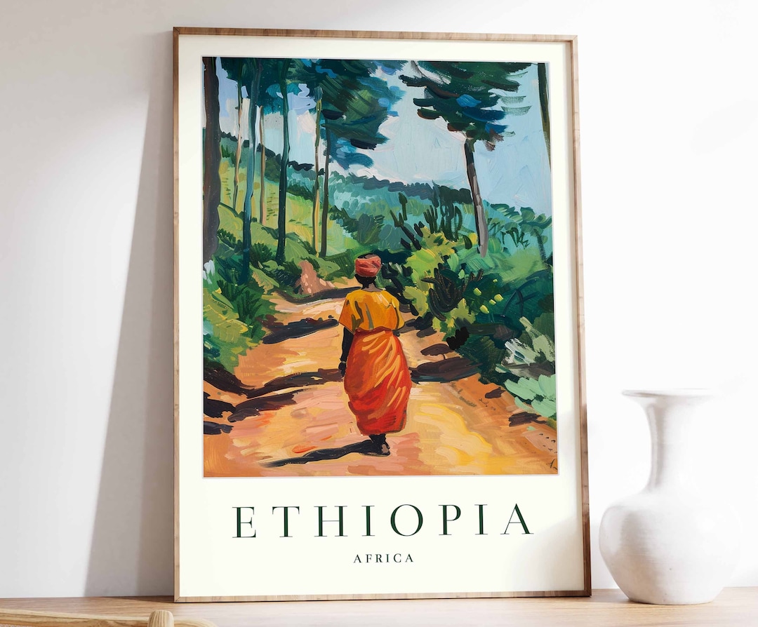 Ethiopia Poster, Ethiopia Travel Print, Africa Wall Art, African Travel ...