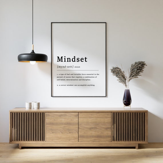 Definition of Mindset Quote Poster Print Psychology Poster | Etsy