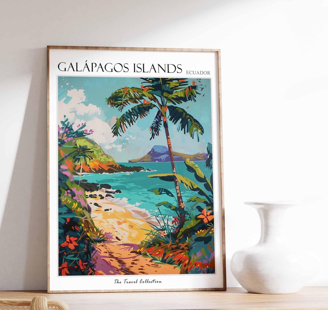 Galápagos Islands Poster, Ecuador Travel Print, South American Decor ...