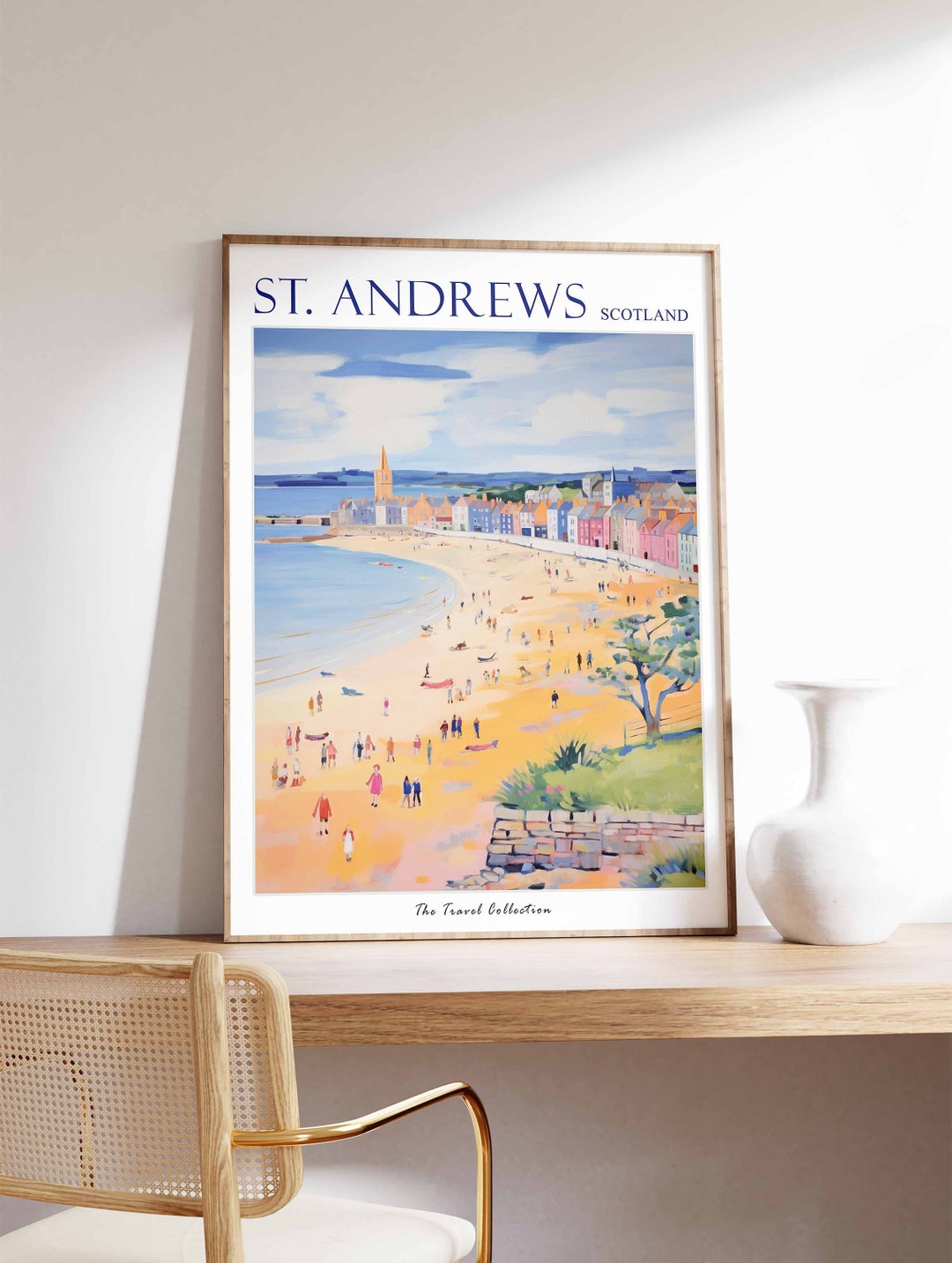 St Andrews Poster, St Andrews Travel Print, Scotland Travel Poster ...