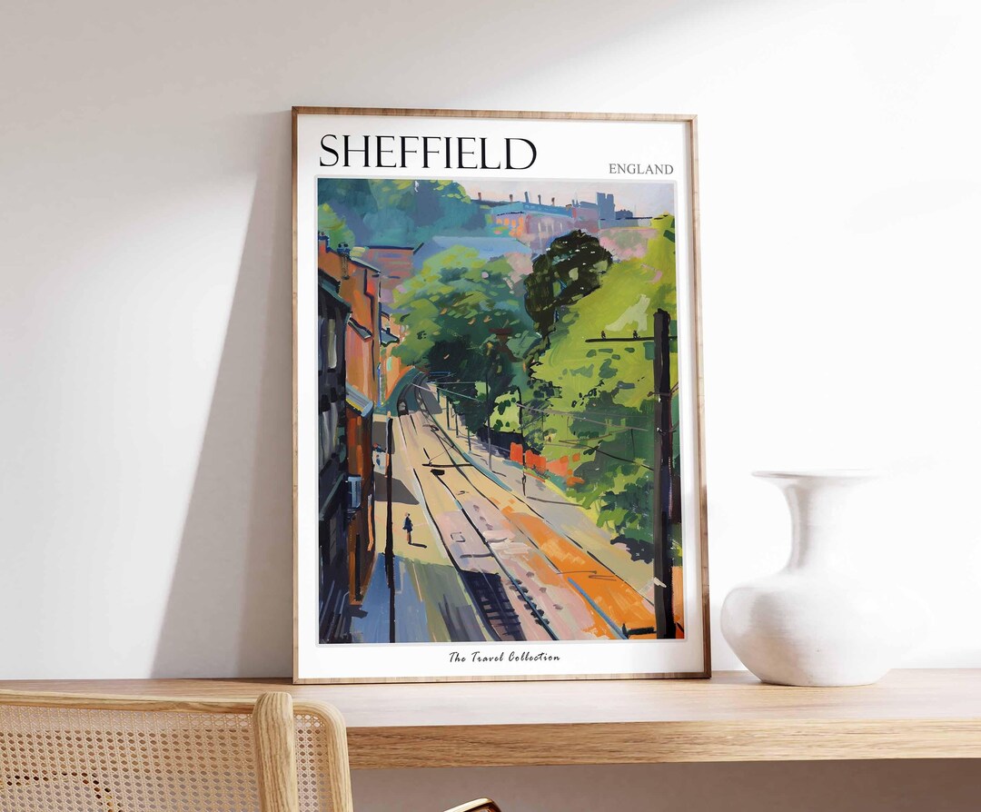 Sheffield Poster, England Travel Print, British Decor, United Kingdom ...