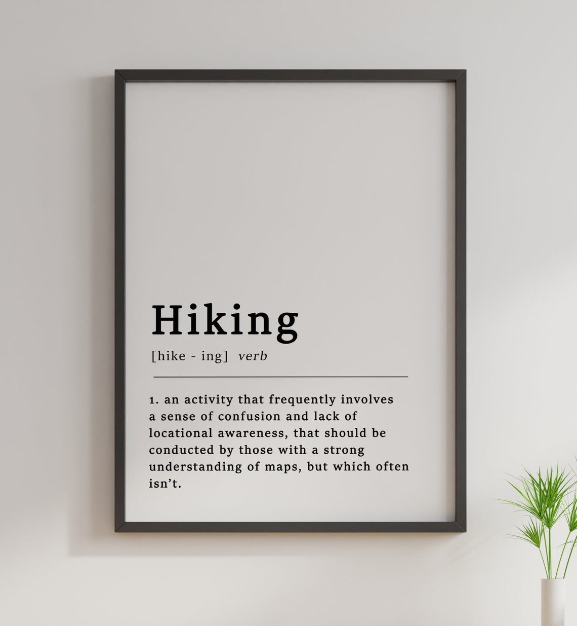 Definition of Hiking Quote Poster Print Hiking Walking - Etsy