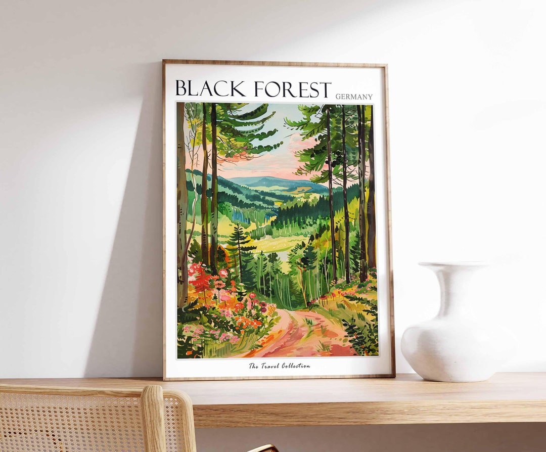 Black Forest Poster, Germany Travel Print, German Decor, Europe Travel ...