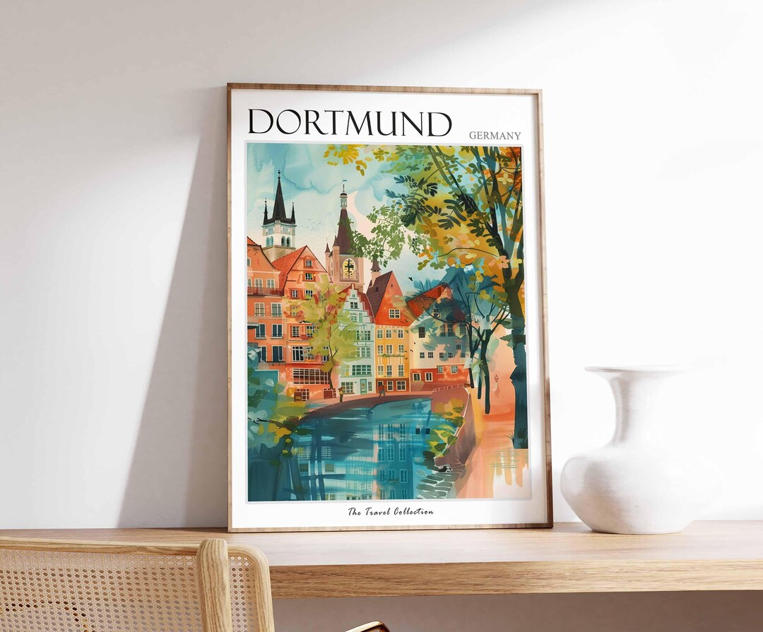 Dortmund Poster, Germany Travel Print, German Decor, Europe Travel ...