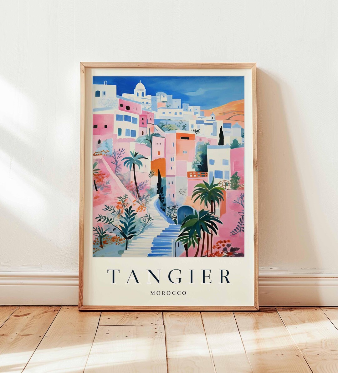 Tangier Poster, Morocco Travel Print, North Africa Wall Art, Medina ...