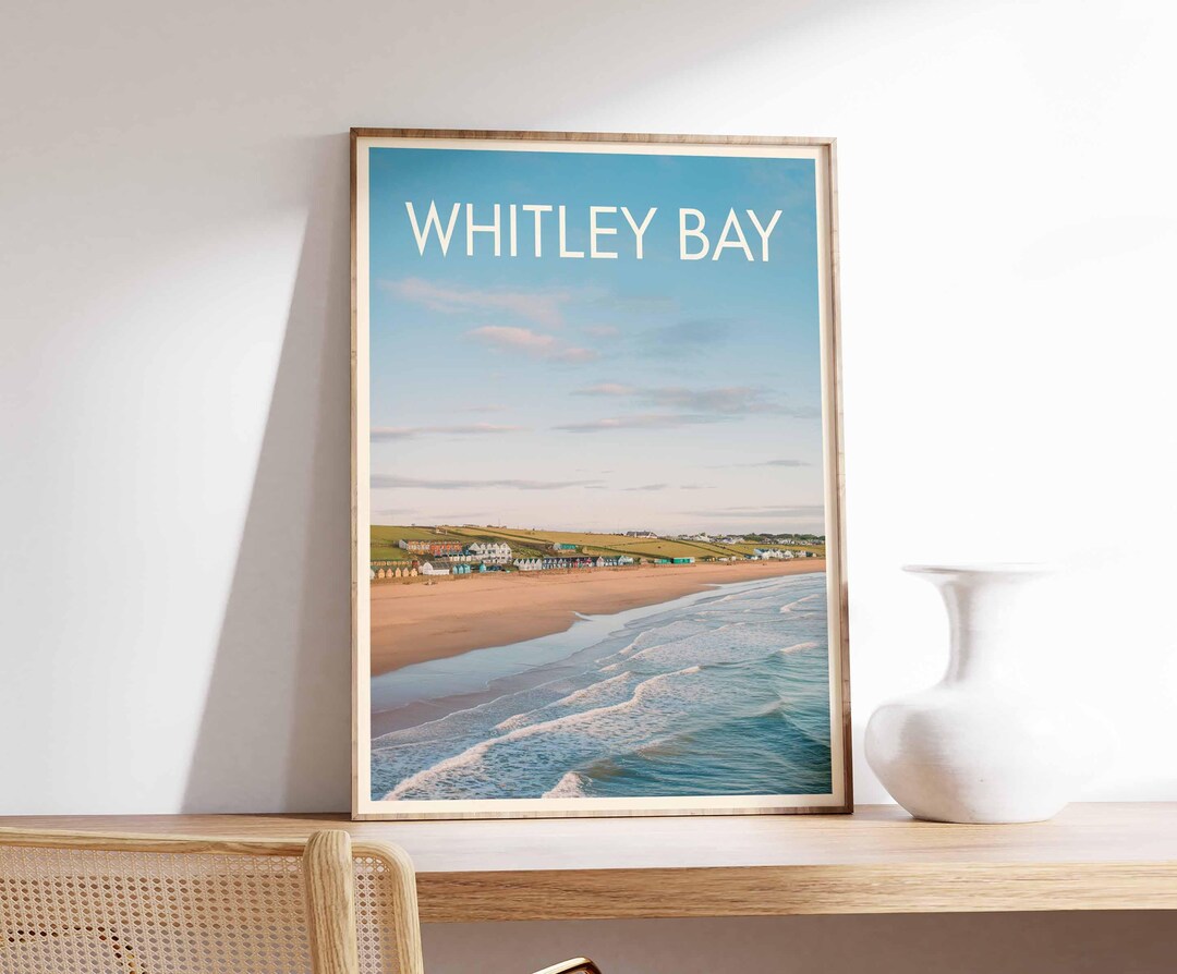Whitley Bay Coastal Print: North Tyneside Travel Poster - Etsy