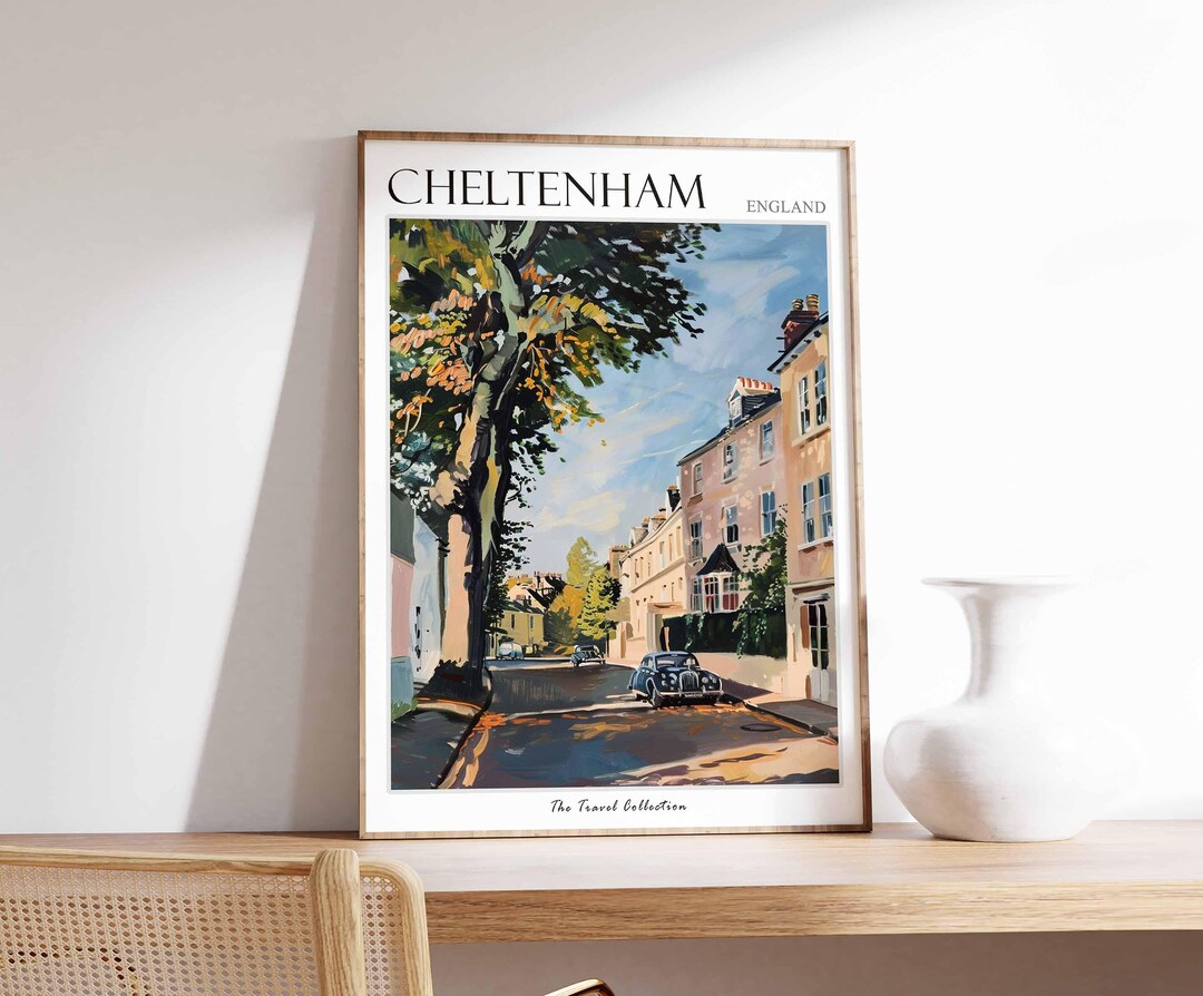Cheltenham Poster, England Travel Print, British Decor, United Kingdom ...