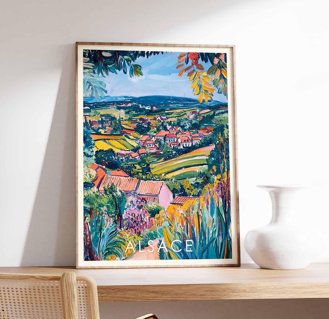 Alsace Village Poster: French Countryside Wall Art - Etsy