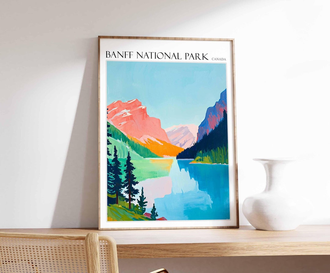 Banff National Park Poster, Banff National Park Art, Canadian Travel ...