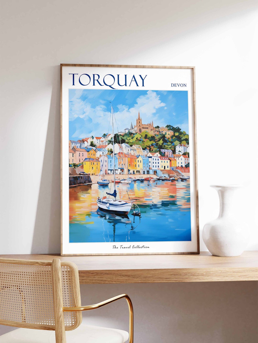 Torquay Poster, Torquay Travel Print, Devon Travel Poster, British ...