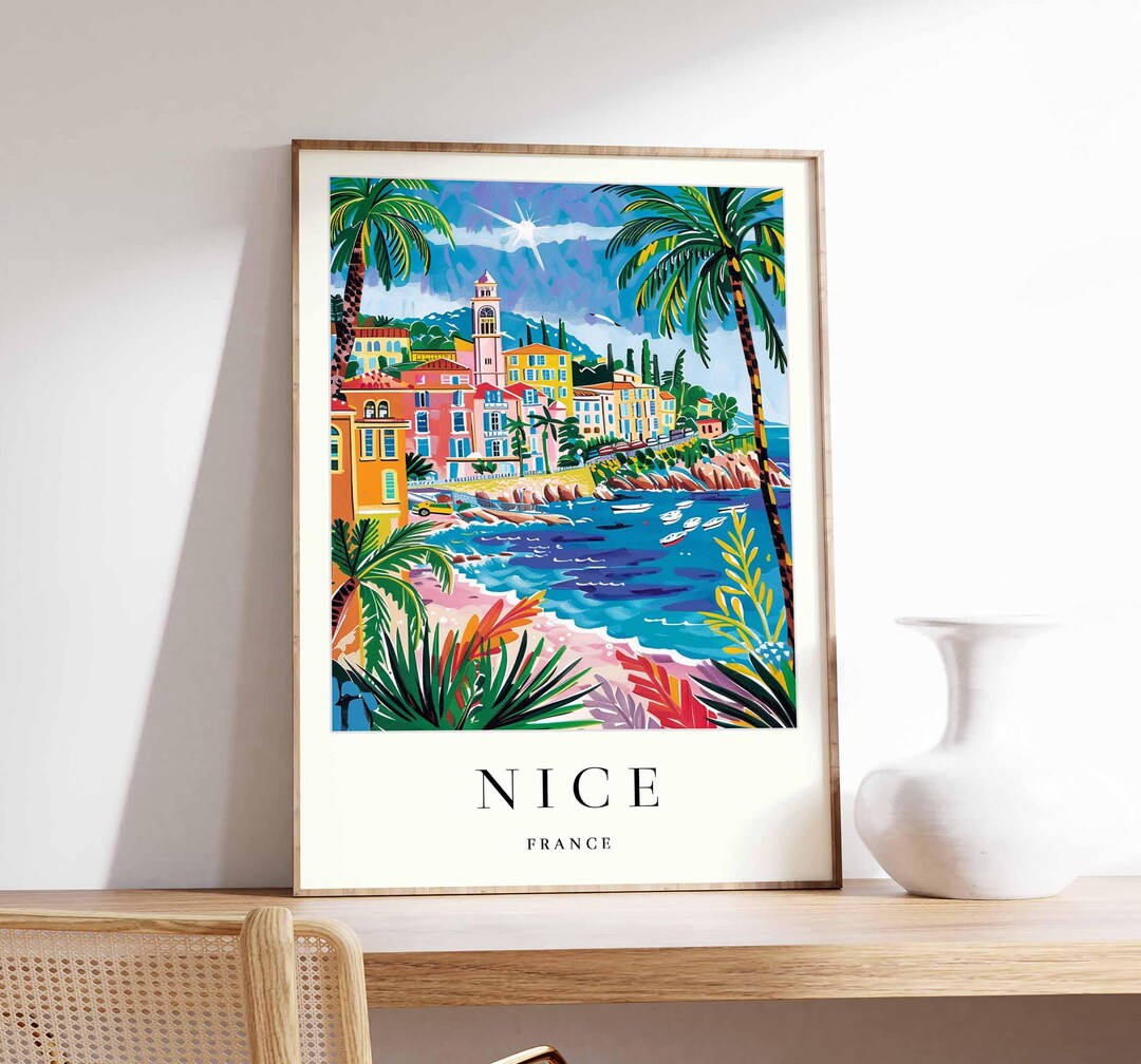 Nice Poster, France Poster, Nice Wall Art, Nice Prints, Nice Decor ...