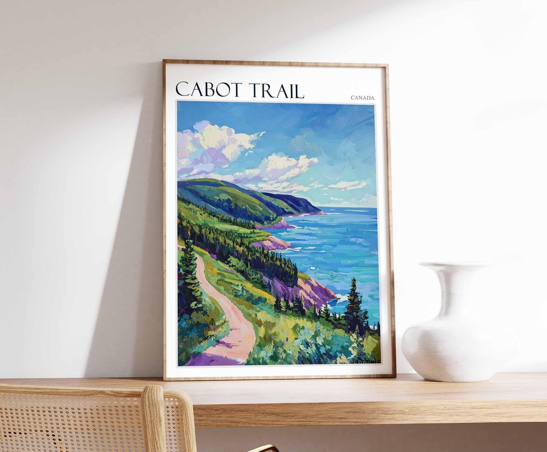 Cabot Trail Poster, Cabot Trail Art, Canadian Travel Print, Canada ...