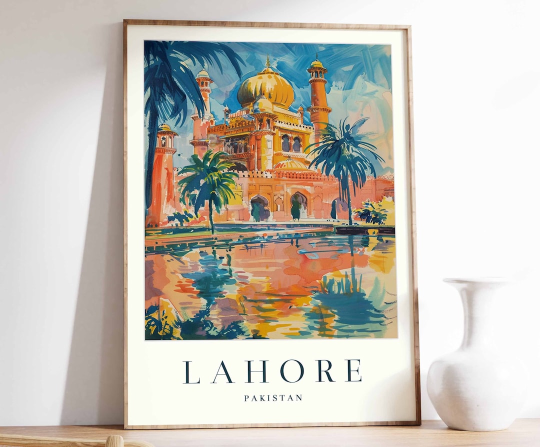 Lahore Poster, Lahore Travel Print, Pakistan Wall Art, Pakistani Travel ...