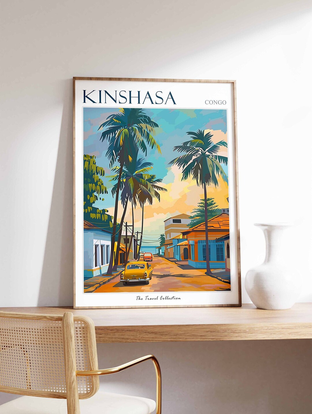 Kinshasa Poster, Kinshasa Travel Print, DRC Travel Poster, African ...