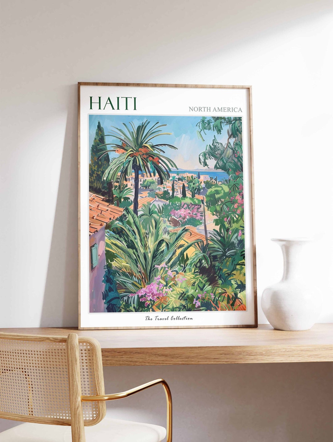 Haiti Poster, Haiti Travel Print, Tropical Decor, Botanical Print ...